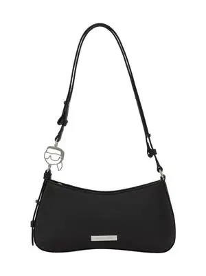 Karl Lagerfeld Mini Logo-plaque Shoulder Bag - Black
