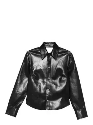 Nanushka Cut-out Shirt - Black