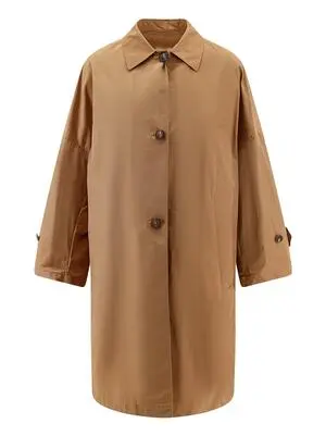 HEVO Cala Paradiso Cotton-blend Raincoat - Brown