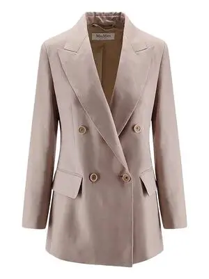 Max Mara Feltro Silk Blazer - Pink