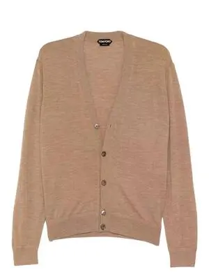 TOM FORD Wool Cardigan - Brown