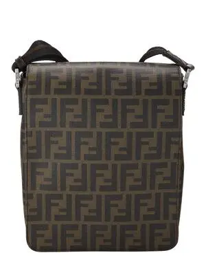 Fendi Zucca Coated Canvas Messenger Bag - Brown