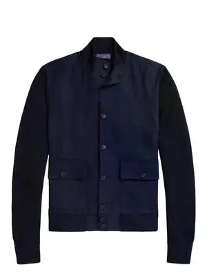 Ralph Lauren Purple Label Button Front Cardigan - Blue