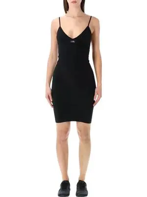 MAISON MARGIELA V-neck Mini Dress - Black