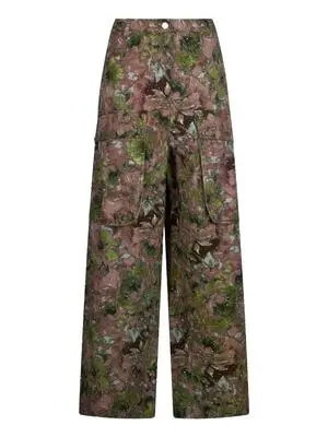 Liu Jo Printed Cargo Pants - Brown