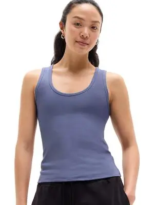 Athleta Signature Rib Scoop Tank - Celestial