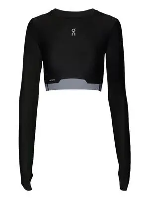 On Train Cropped Top - Black