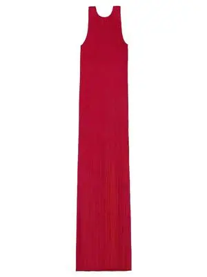 Issey Miyake Pleated Dress - Red