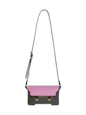 Marni Colourblock Turn-lock Crossbody Bag - Green