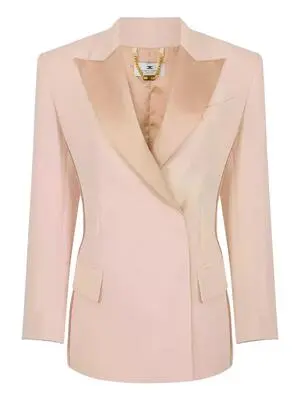 Elisabetta Franchi Lapel Pocket Double-breasted Jacket - Pink
