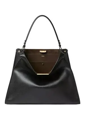 Fendi Large Stud Leather Tote - Black