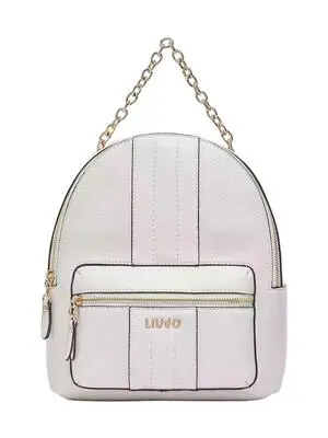 Liu Jo Grained Backpack With Chain Detail - Neutrals