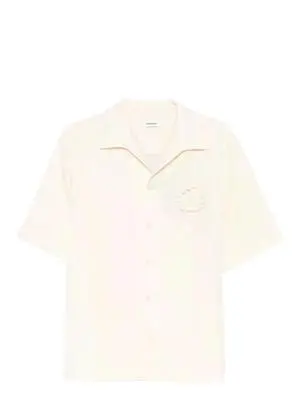 Sandro Loose-fit Floral Crochet Shirt - Neutrals