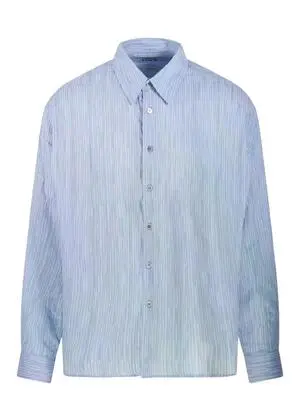 COOR Striped-pattern Buttoned Shirt - Blue