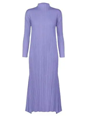 Issey Miyake Pleated Maxi Dress - Purple
