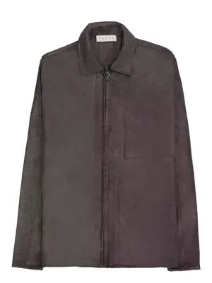 PAURA Zip Shirt Jacket - Brown