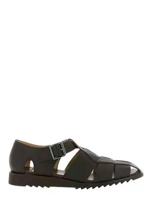 Paraboot Pacific Hammered-leather Sandals - Brown