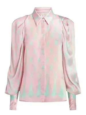 GENNY Printed Long-sleeve Shirt - Pink