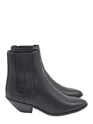 Saint Laurent Leather Chelsea Boots - Black