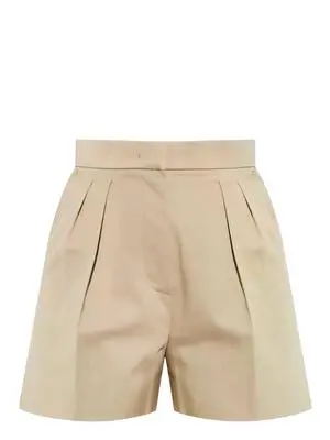Max Mara Pleated Shorts Neutrals