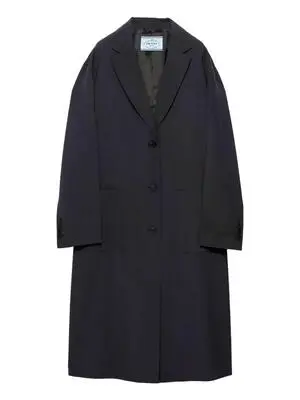 Prada Single-breasted Wool Coat - Blue