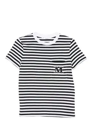 Max Mara Striped Patch Pocket T-shirt - Black