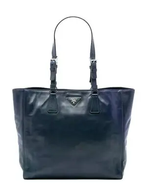 Prada Soft Calf Tote Bag - Blue