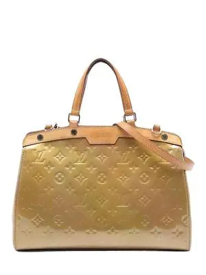 LOUIS VUITTON 2012 Monogram Vernis Brea Mm Satchel - Gold