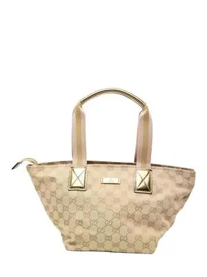 Gucci GG Canvas Web Handbag Brown