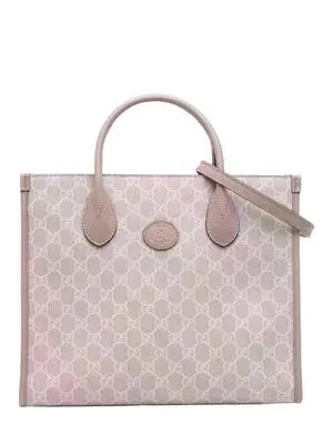 Gucci Small Gg Supreme Interlocking G Tote - Brown