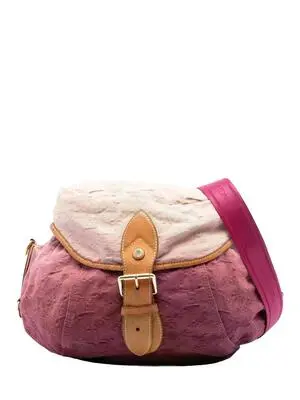 LOUIS VUITTON 2010 Monogram Denim Sunshine Crossbody Bag - Red