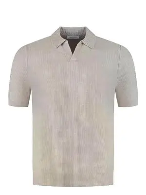 GRAN SASSO Ribbed Polo Shirt - Neutrals