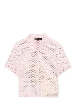 Maje Crochet Shirt - Pink