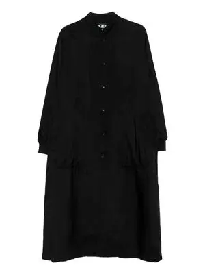 Comme Des Garçons Single-breasted Buttoned Coat - Black