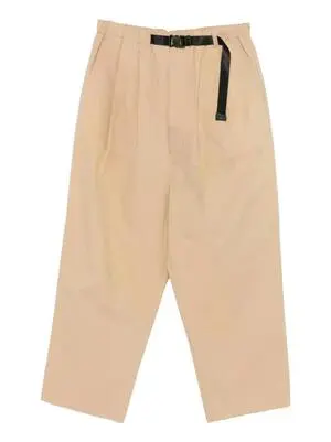 Comme Des Garçons Pleated Belted Trousers - Neutrals
