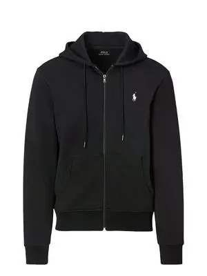 Polo Ralph Lauren Full-zip Hoodie With Embroidered Logo - Black