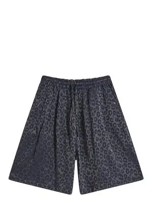 Needles Leopard Print Shorts - Navy