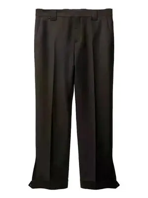 Versace Wool-mohair Formal Trousers With Medusa Hardware - Brown