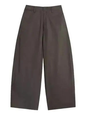 LEMAIRE Oversized Chino Trousers - Brown