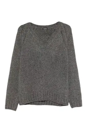 Zegna V-neck Sweater - Grey