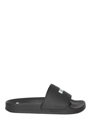 MSGM Logo Detail Open-toe Slides - Black