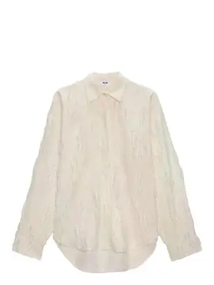 MSGM Textured Long-sleeve Shirt - Neutrals