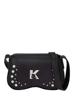 Karl Lagerfeld Studded Cross Body Bag - Black