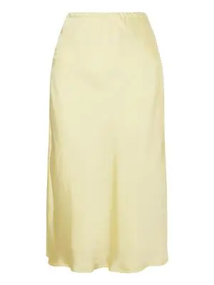 JIL SANDER Satin Midi Skirt - Yellow