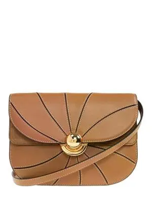 Furla Sfera Topstitch Small Shoulder Bag Brown