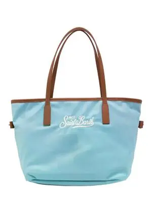 MC2 SAINT BARTH Embroidered-logo Tote Bag - Blue