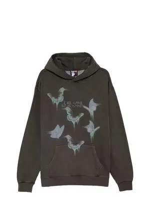 WARMAN Butterfly-print Hoodie - Grey
