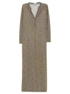 SIYU Patterned Maxi Dress - Brown