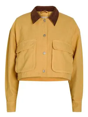 Free People Martha Cropped Jacket - Yellow