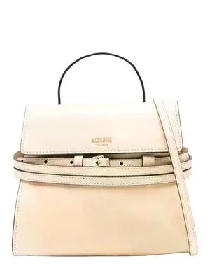 Moschino Tie Me Small Tote Bag Neutrals